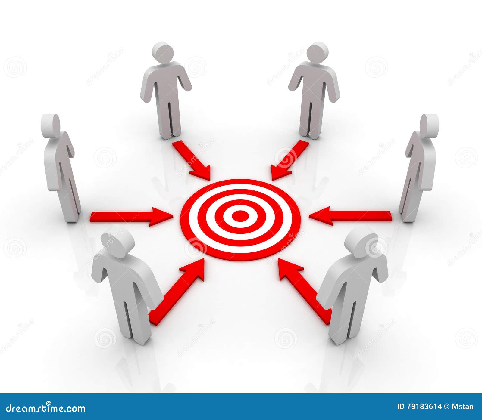 Target Group Concept 3d Illustration Stock Illustration - Illustration ...