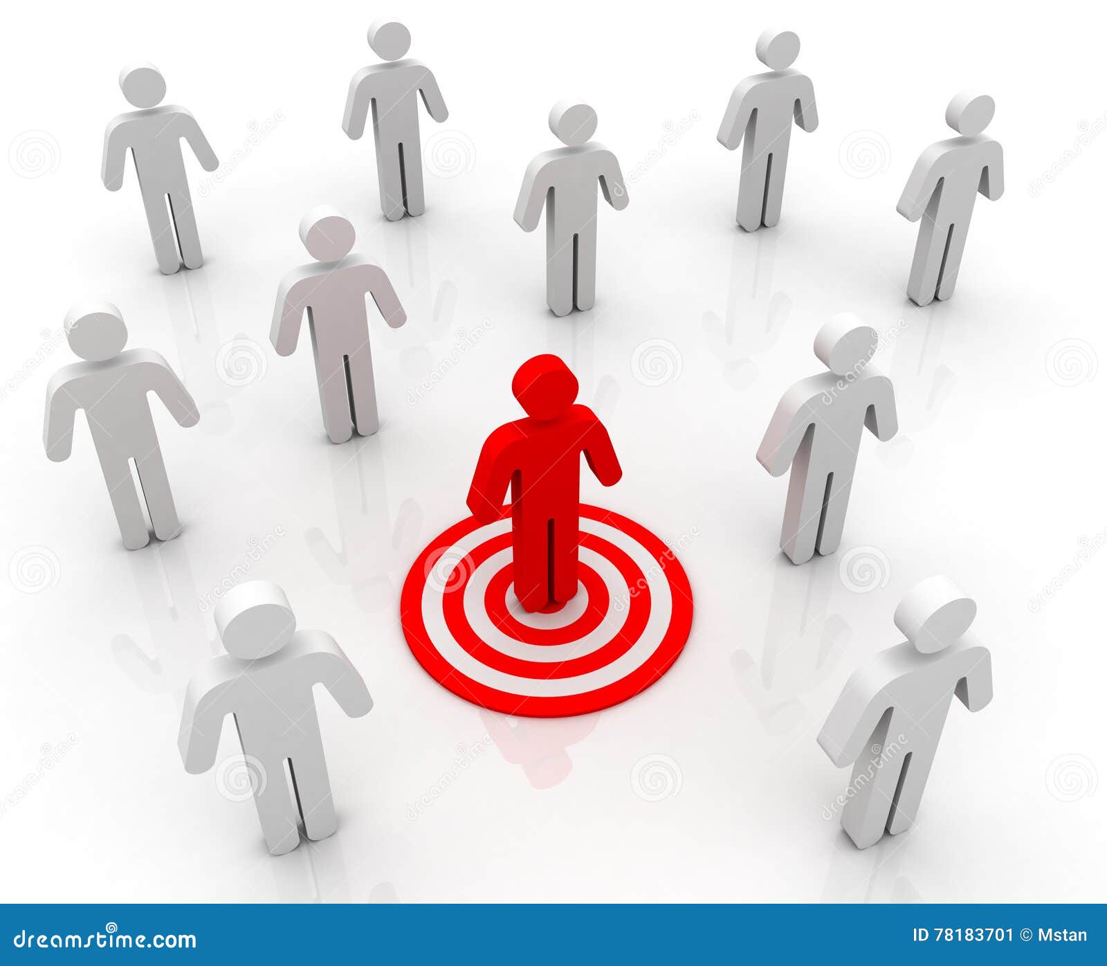 Target Group Concept 3d Illustration Stock Illustration - Illustration ...