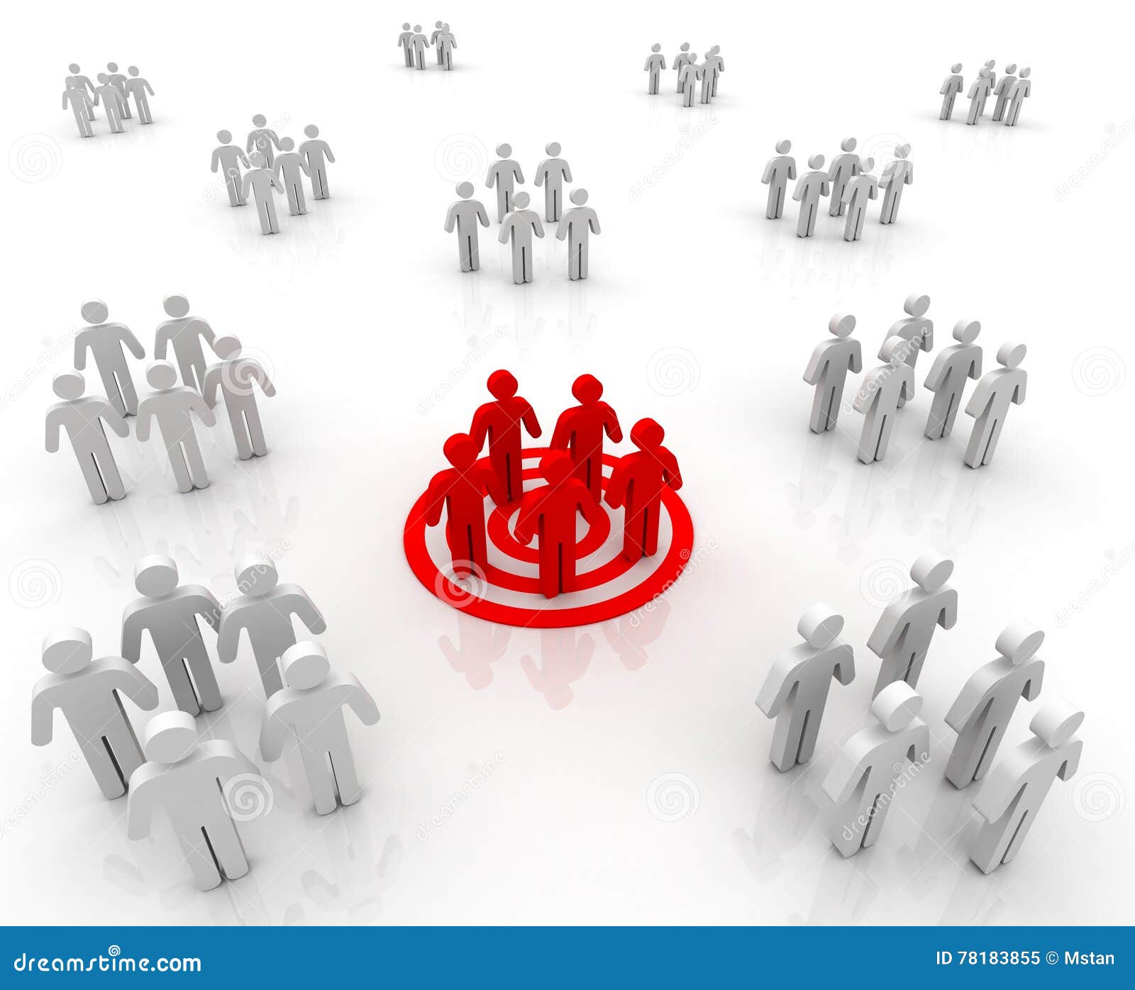 Target Group Concept 3d Illustration Stock Illustration - Illustration ...