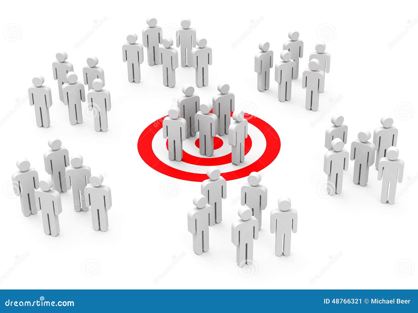 Target Group Audience Cartoon Vector | CartoonDealer.com #83391201