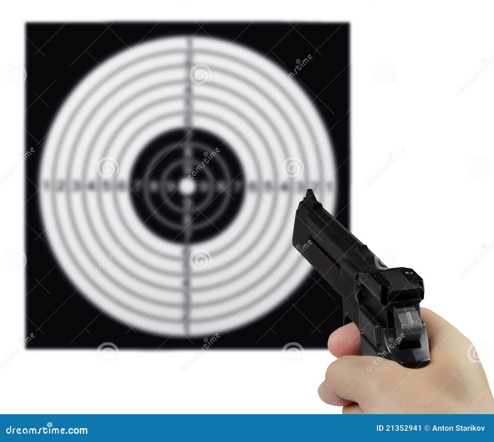 Target and gun stock image. Image of automatic, danger - 21352941