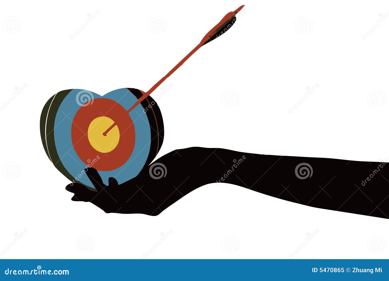 Target on hand stock vector. Illustration of success, target - 5470865