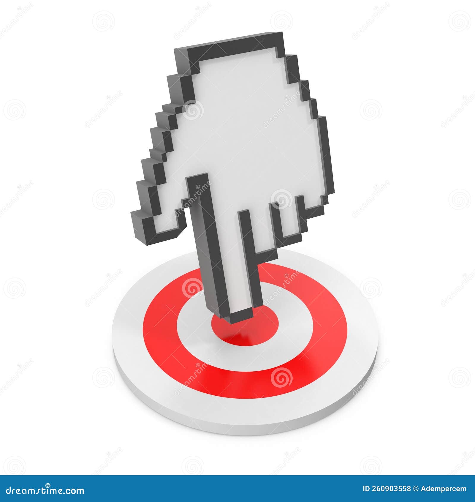 Target and Hand Cursor stock illustration. Illustration of financial ...