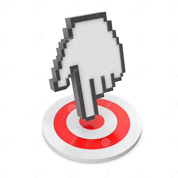 Target and Hand Cursor stock illustration. Illustration of financial ...
