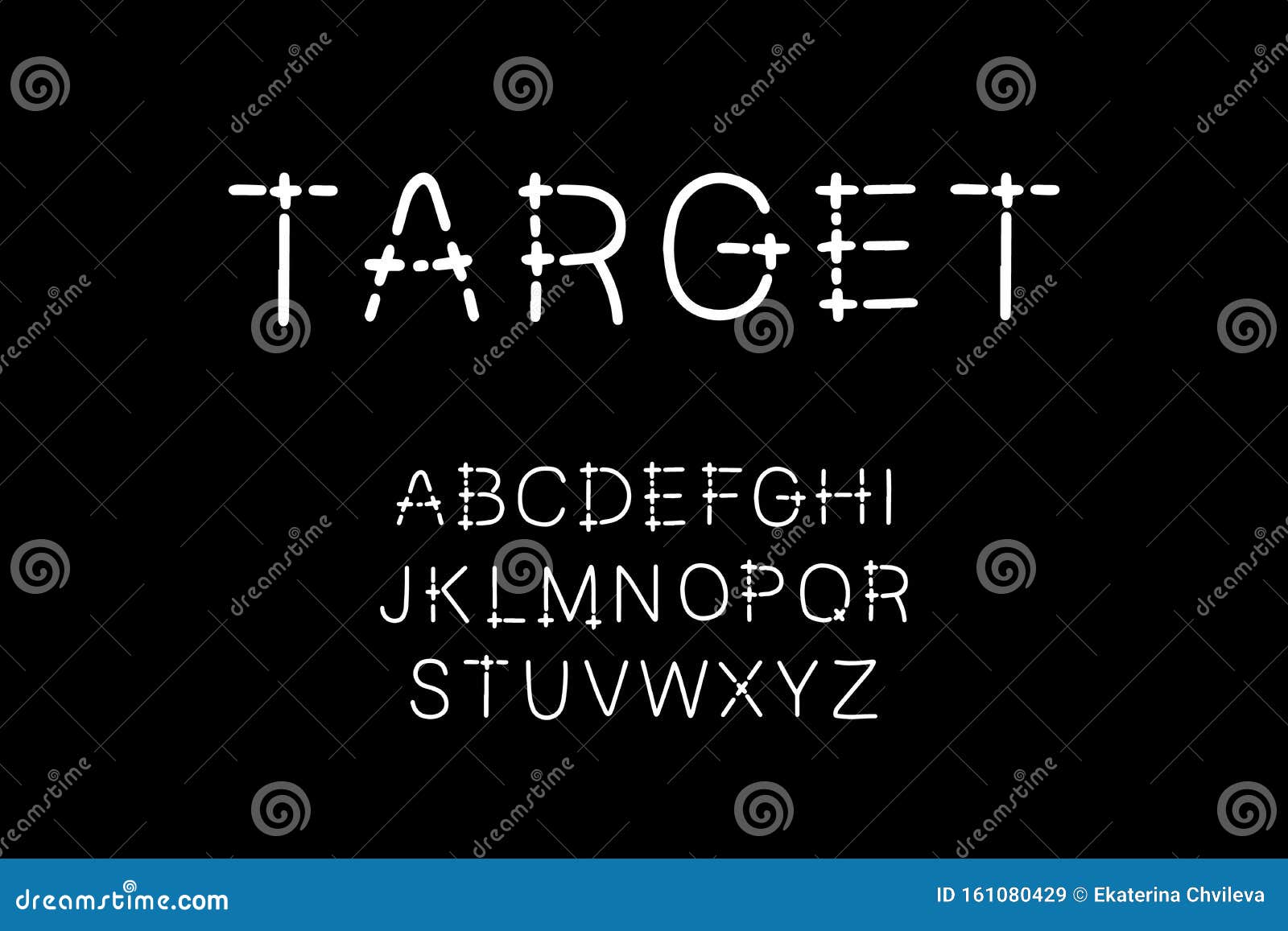 Target Hand Drawn Vector Type Font in Cartoon Comic Style Stock ...