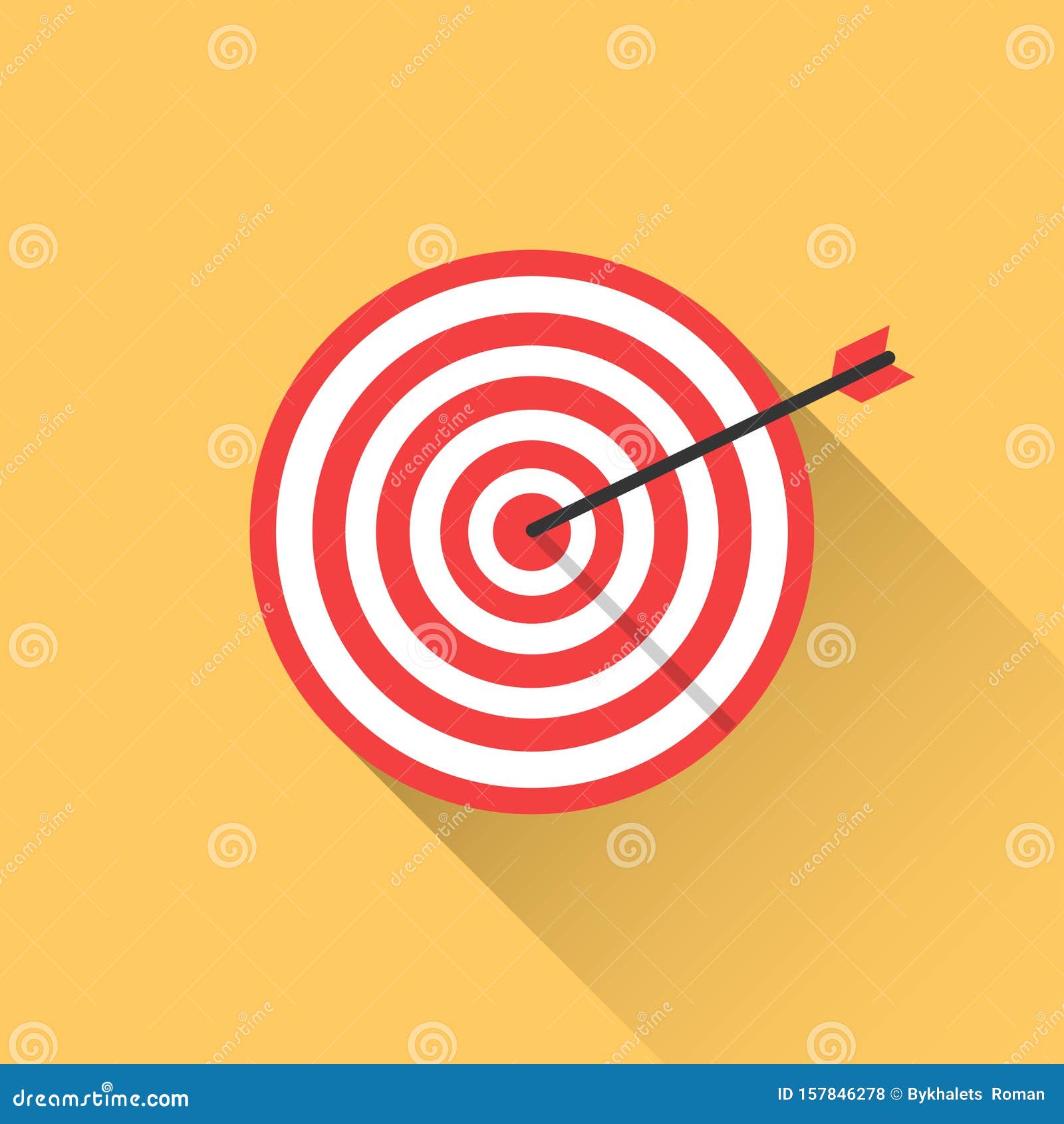 Target Hanging on Wall Arrow Hitting Target Bussiness Solution Perfect ...