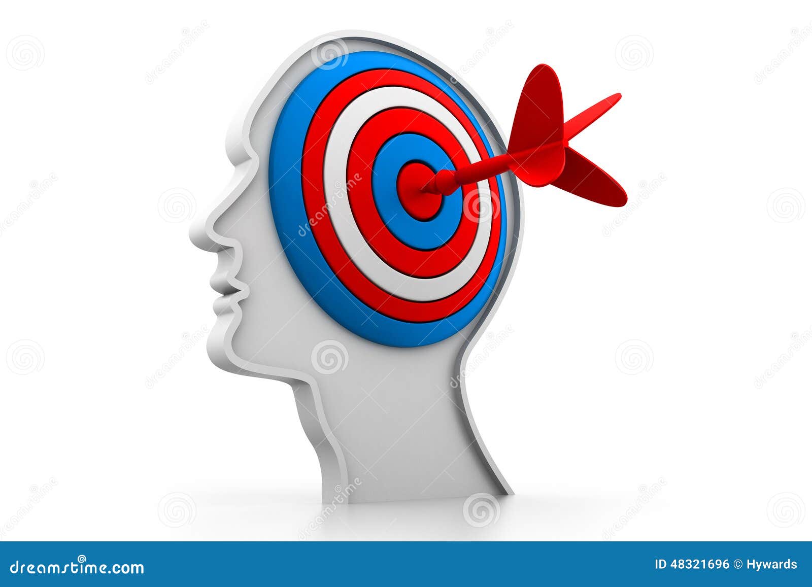 Target on head stock illustration. Illustration of memory - 48321696