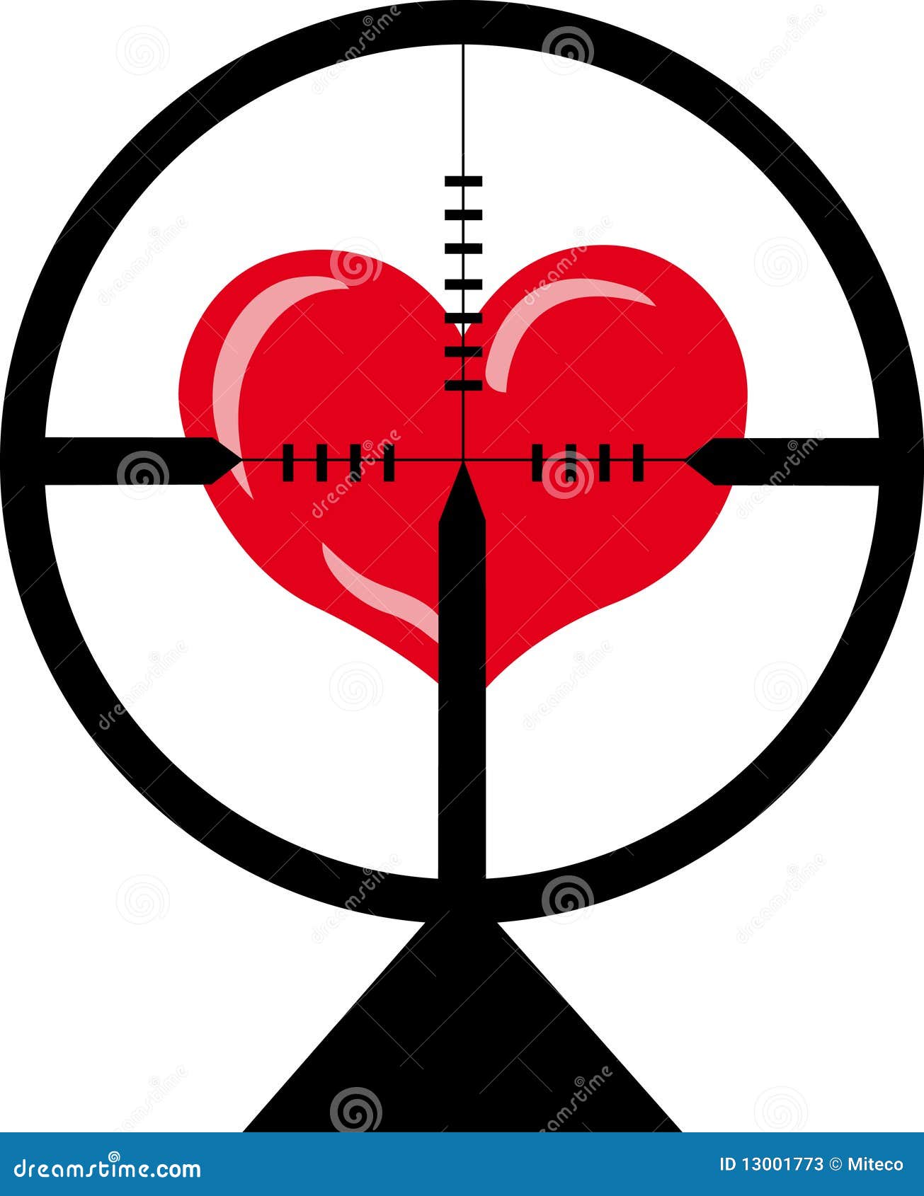 The target is heart stock vector. Illustration of angel - 13001773