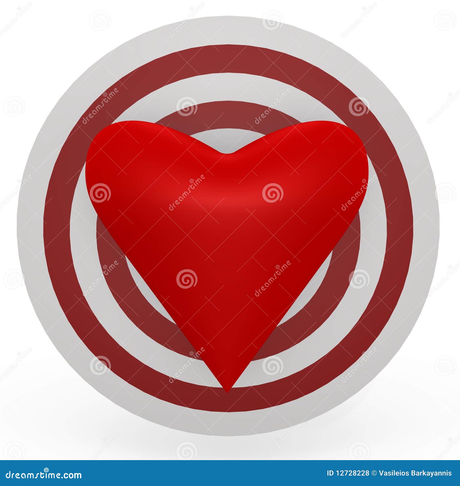 The Target is the Heart! a 3d Image Stock Illustration - Illustration ...
