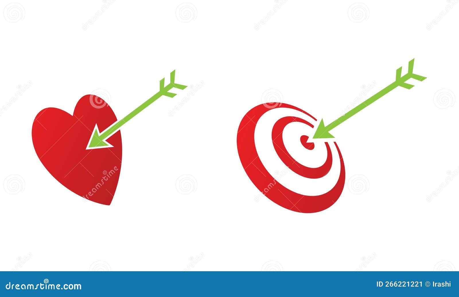 Target heart and arrow stock vector. Illustration of goal - 266221221