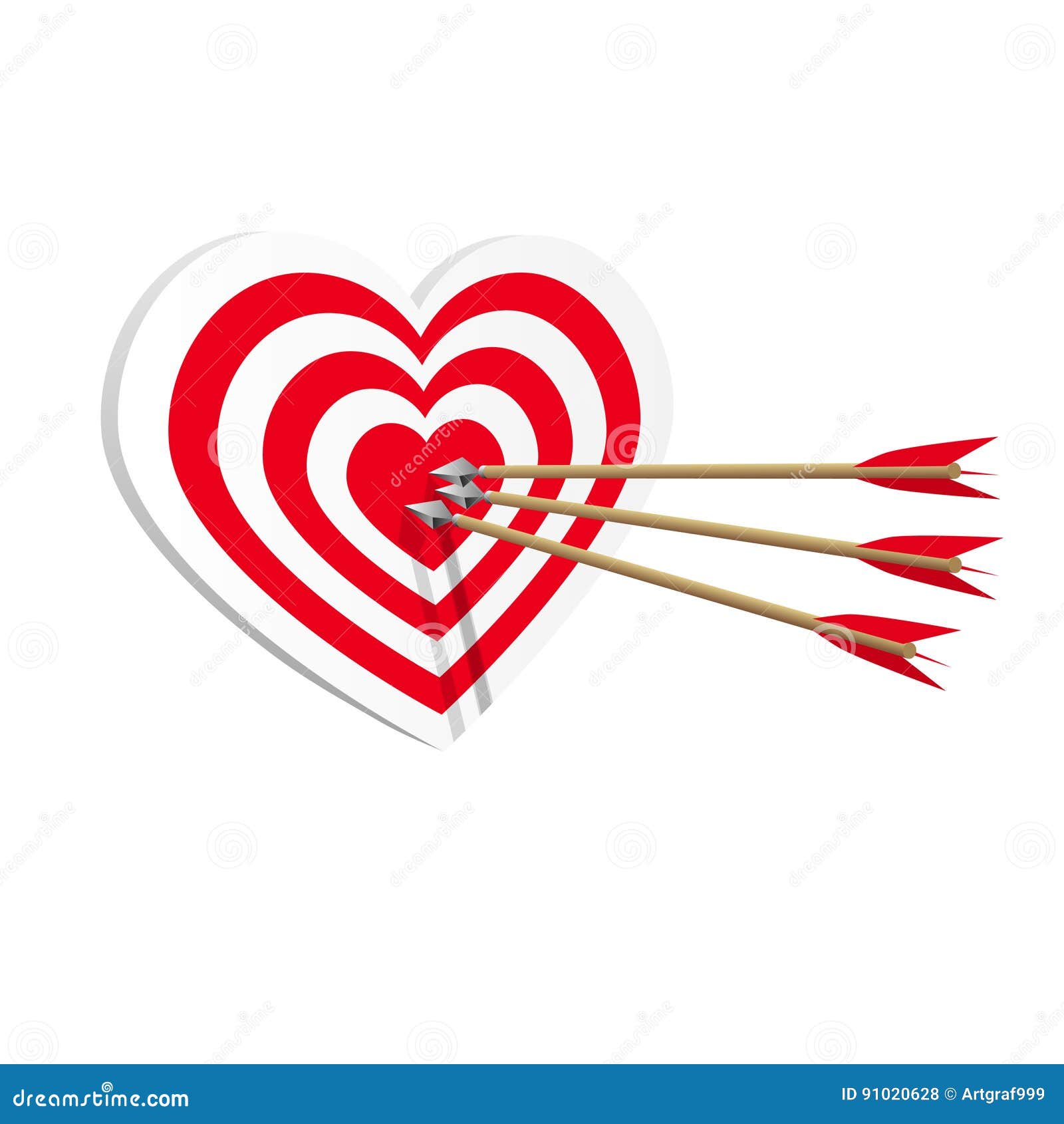 Target Heart Love Vector With Numbers For Shooting Range. A Round ...