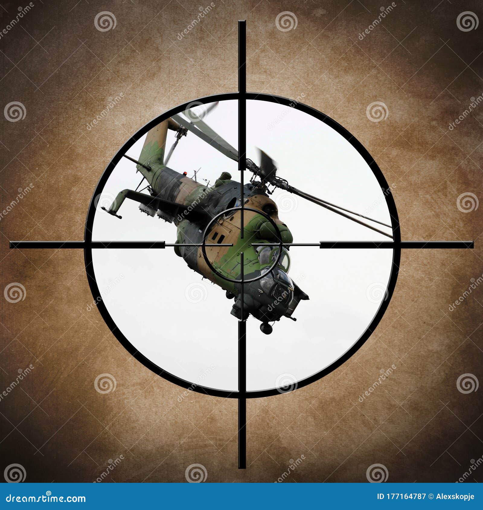 Target on helicopter stock image. Image of isolated - 177164787