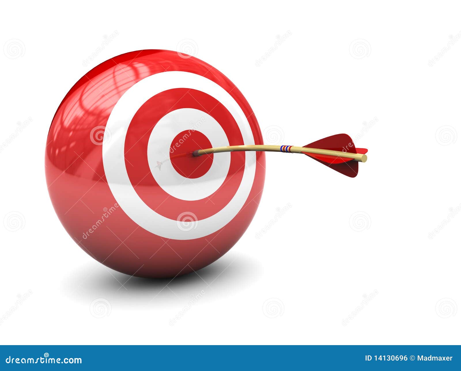 Target hit stock illustration. Illustration of business - 14130696