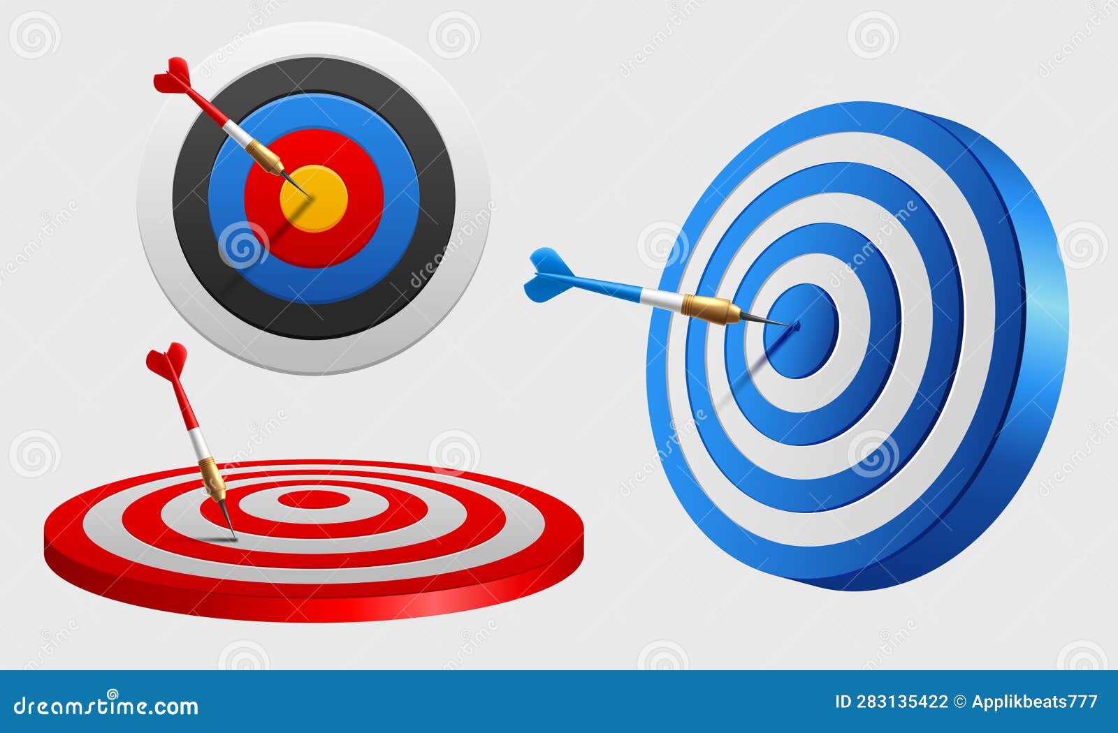 Target Hit in the Center by Arrows Stock Vector - Illustration of ...