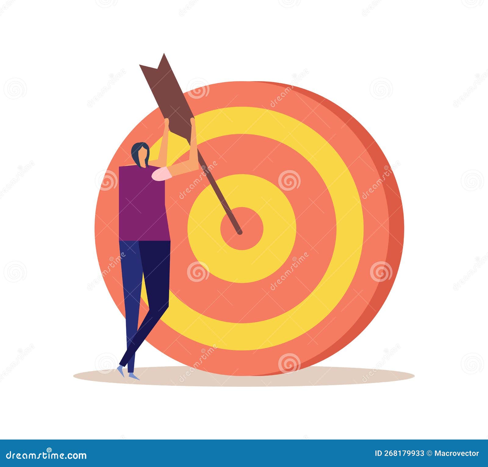 Target Hit Management Composition Stock Vector - Illustration of icon ...