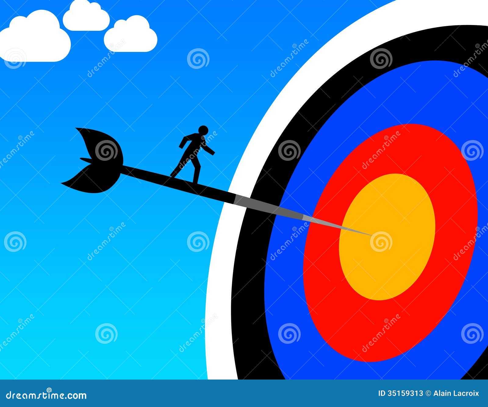 Ambitious Objectives Linear Icon Concept Ambitious Objectives Line