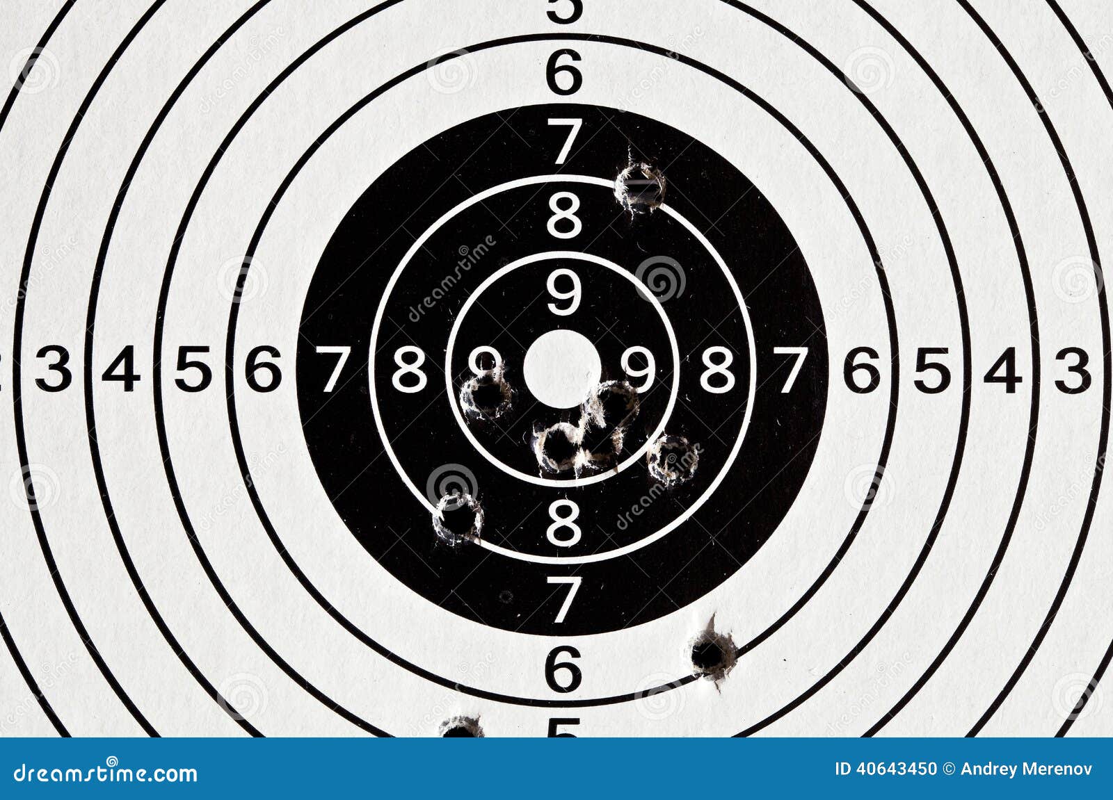 Target with holes stock photo. Image of competition, bullets - 40643450