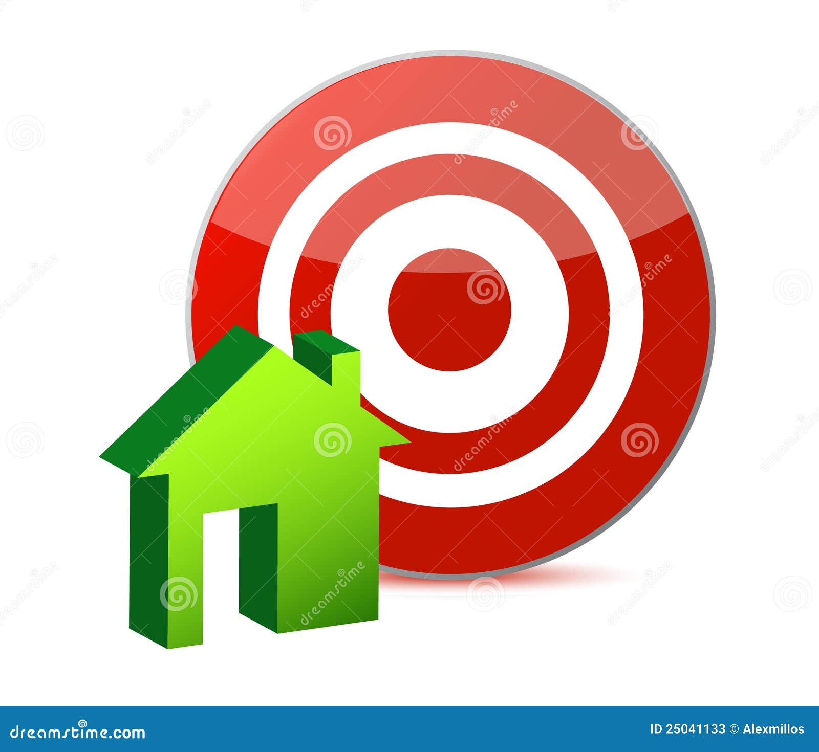 Target and House Illustration Design Stock Vector - Illustration of ...