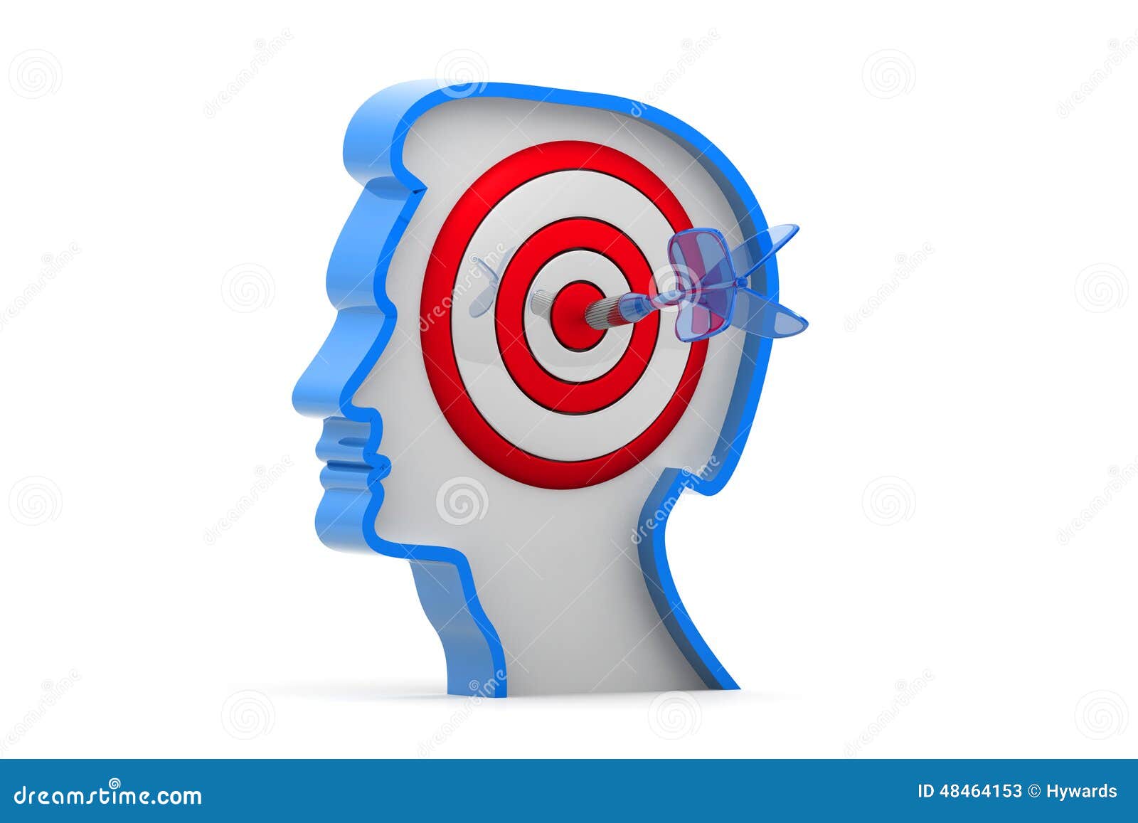 Target on human head stock illustration. Illustration of dementia ...