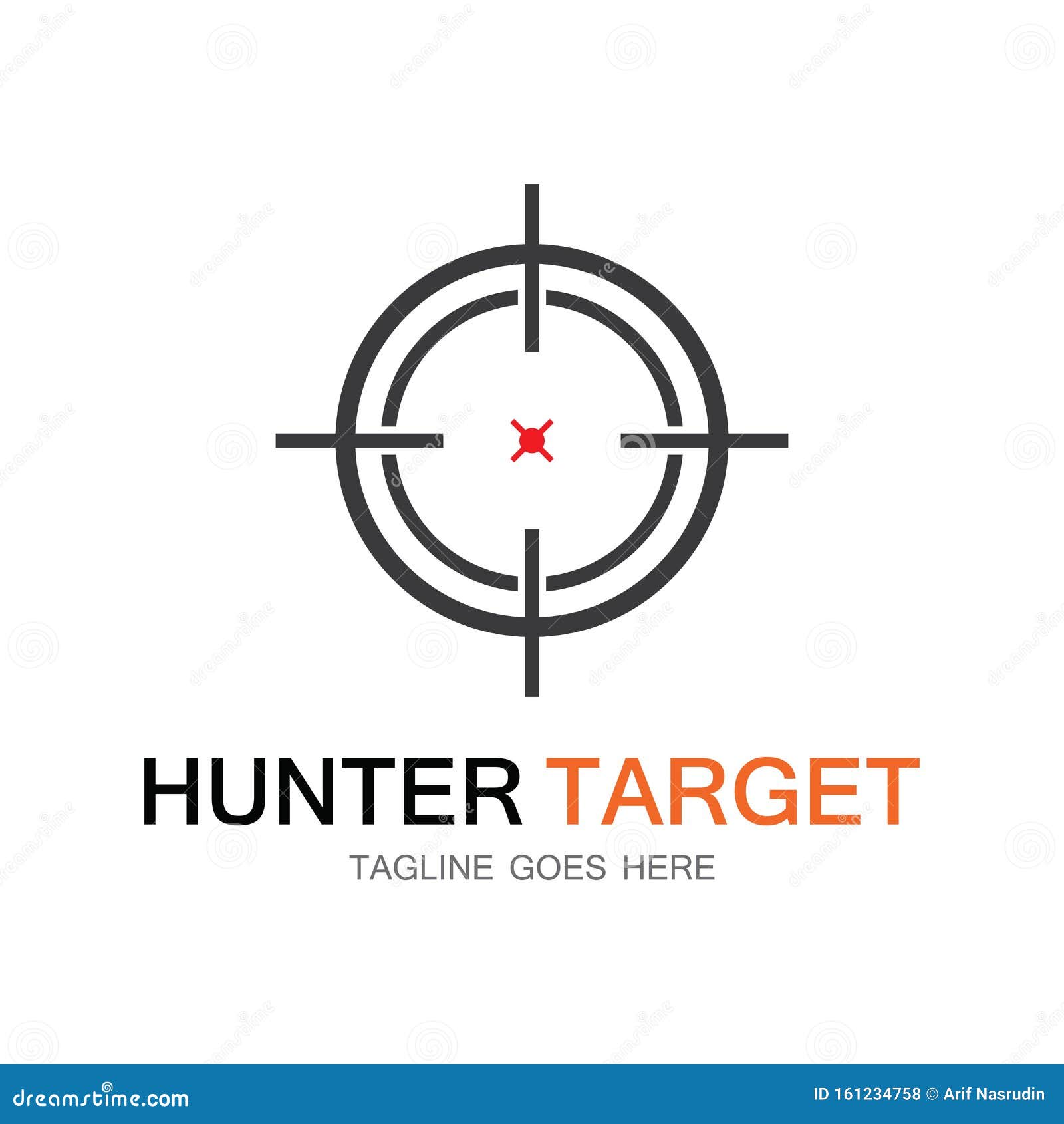 Target Hunter Vector Illustration Template Design Stock Illustration ...