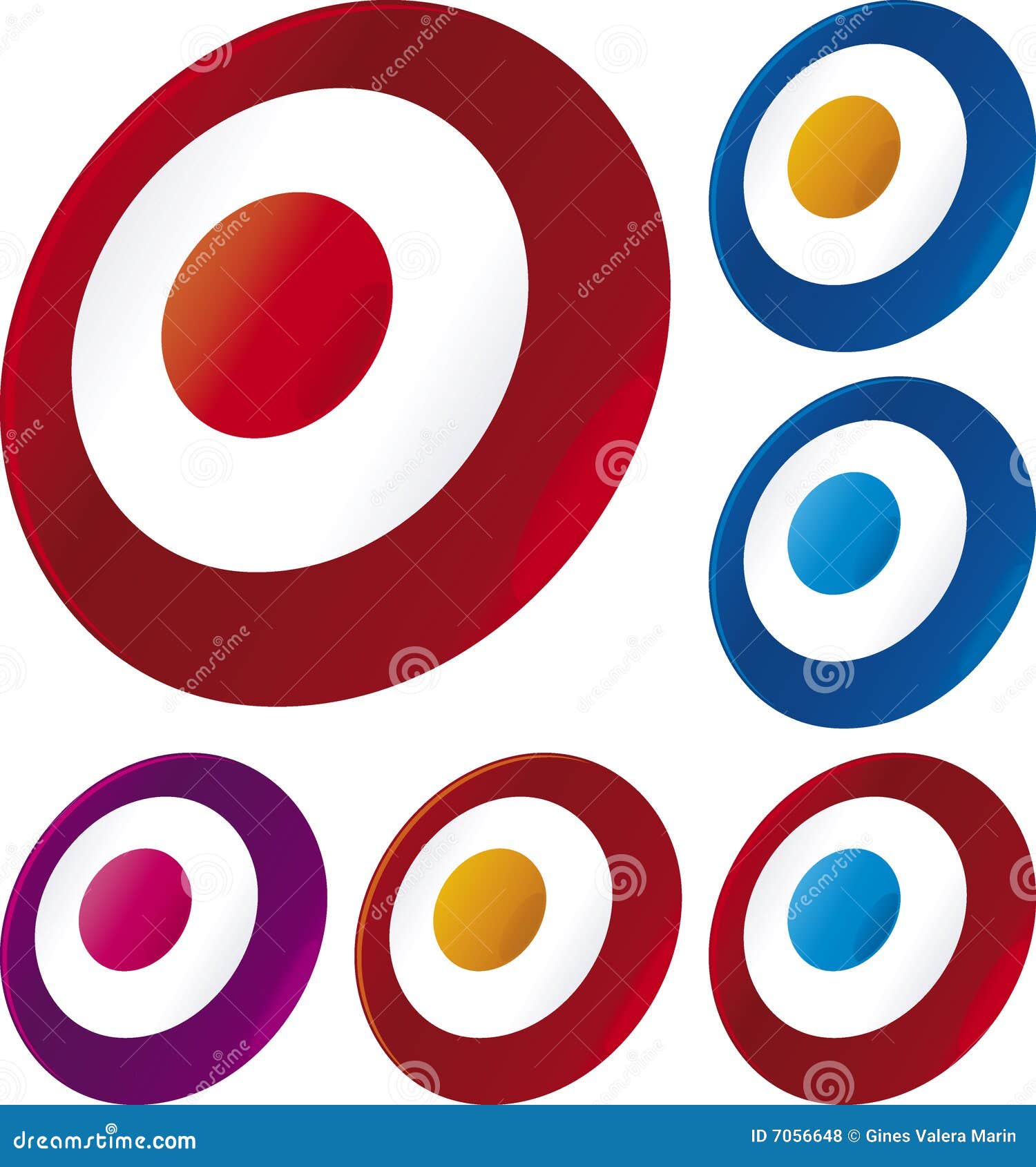 Target icon stock vector. Illustration of colored, accuracy - 7056648