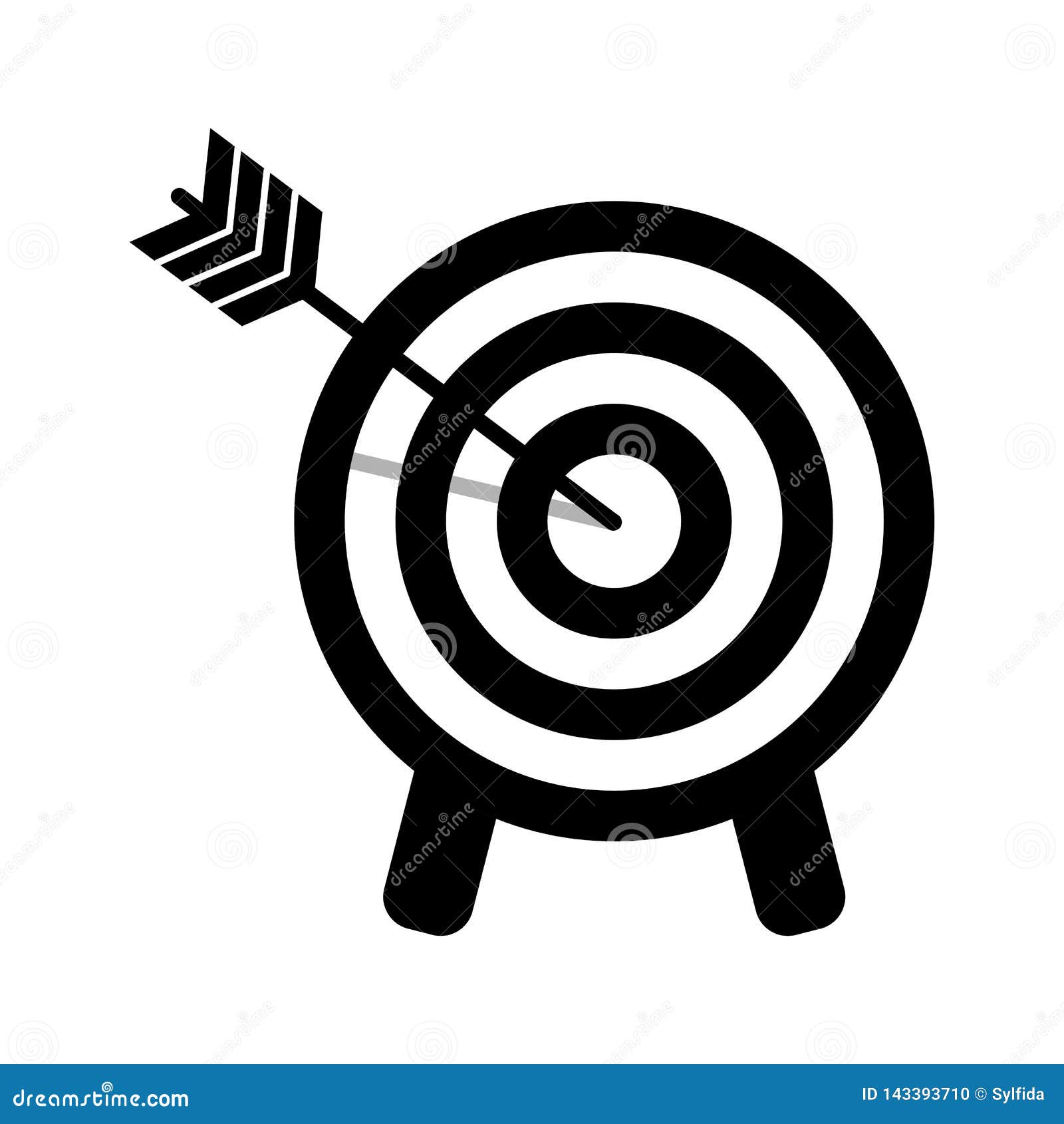 Target Icon. Arrow Hitting a Target. Vector Illustration Stock ... Target Icon. Arrow Hitting a Target. Vector Illustration Stock ...