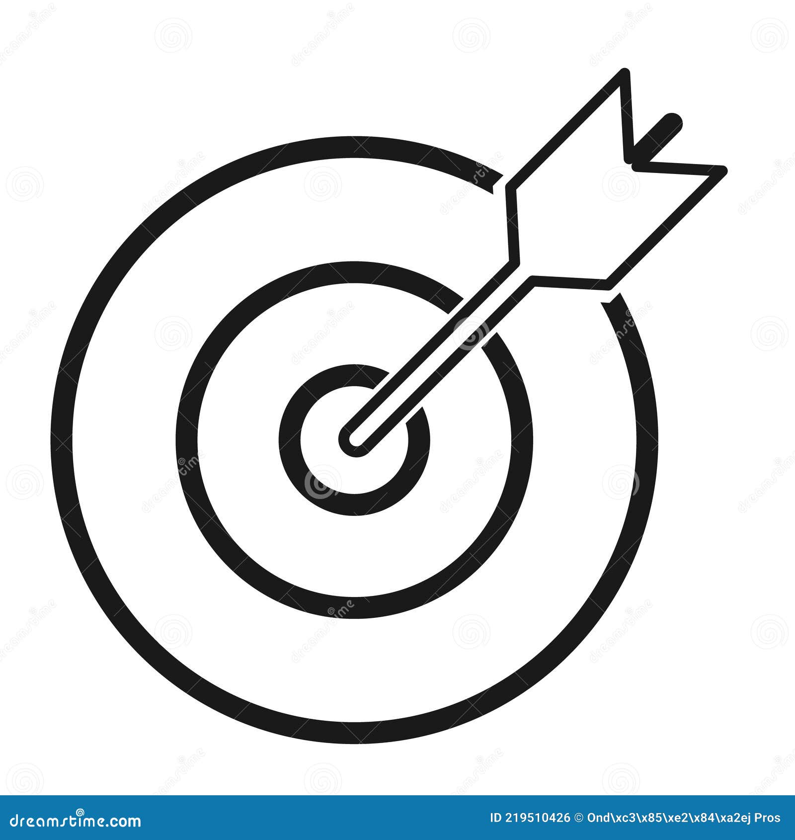 Target Icon with Arrow Symbol for Website Etc. Web Flat Button, Vector ...