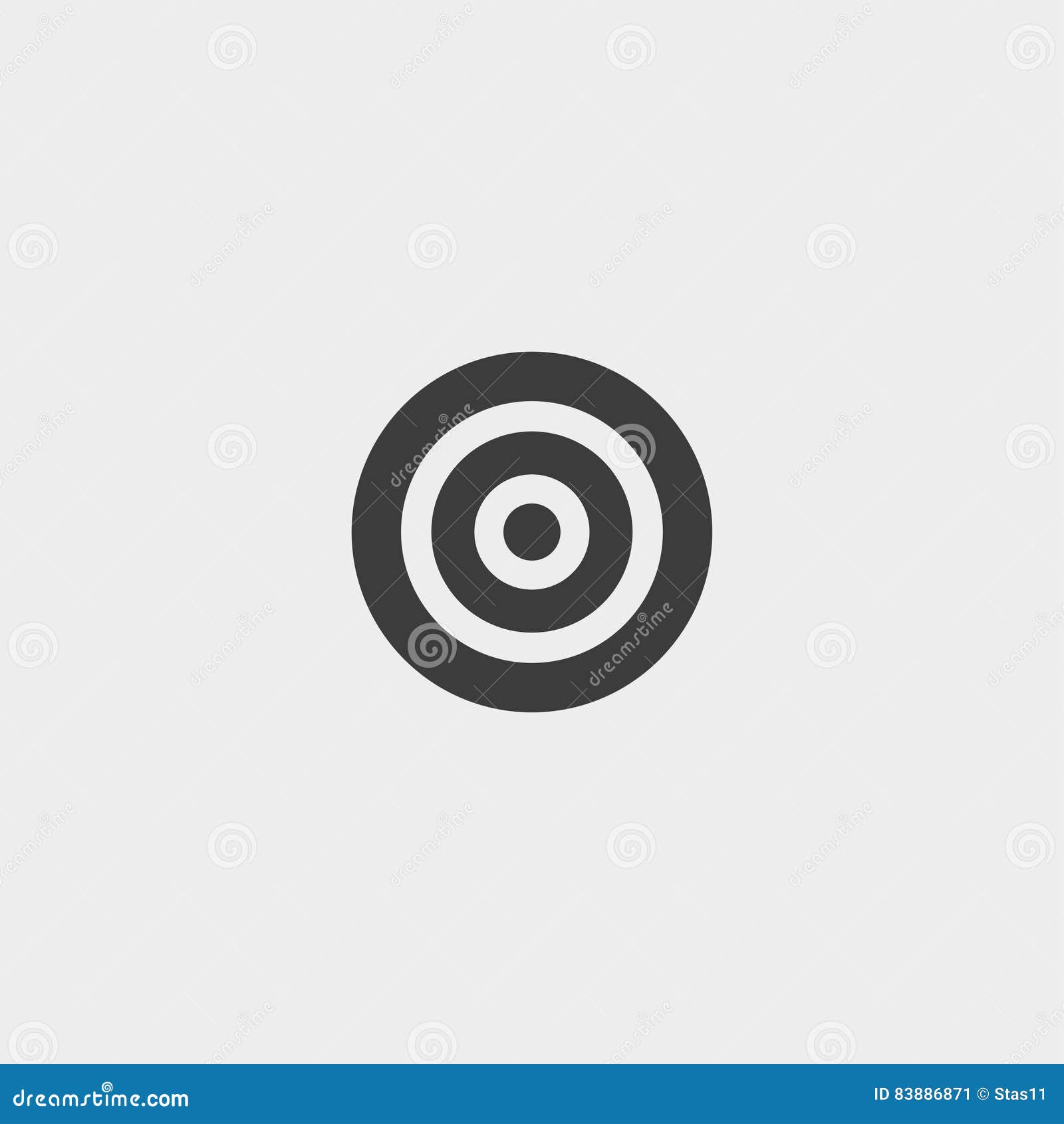 Target Icon in Black Color. Vector Illustration Eps10 Stock Vector ...