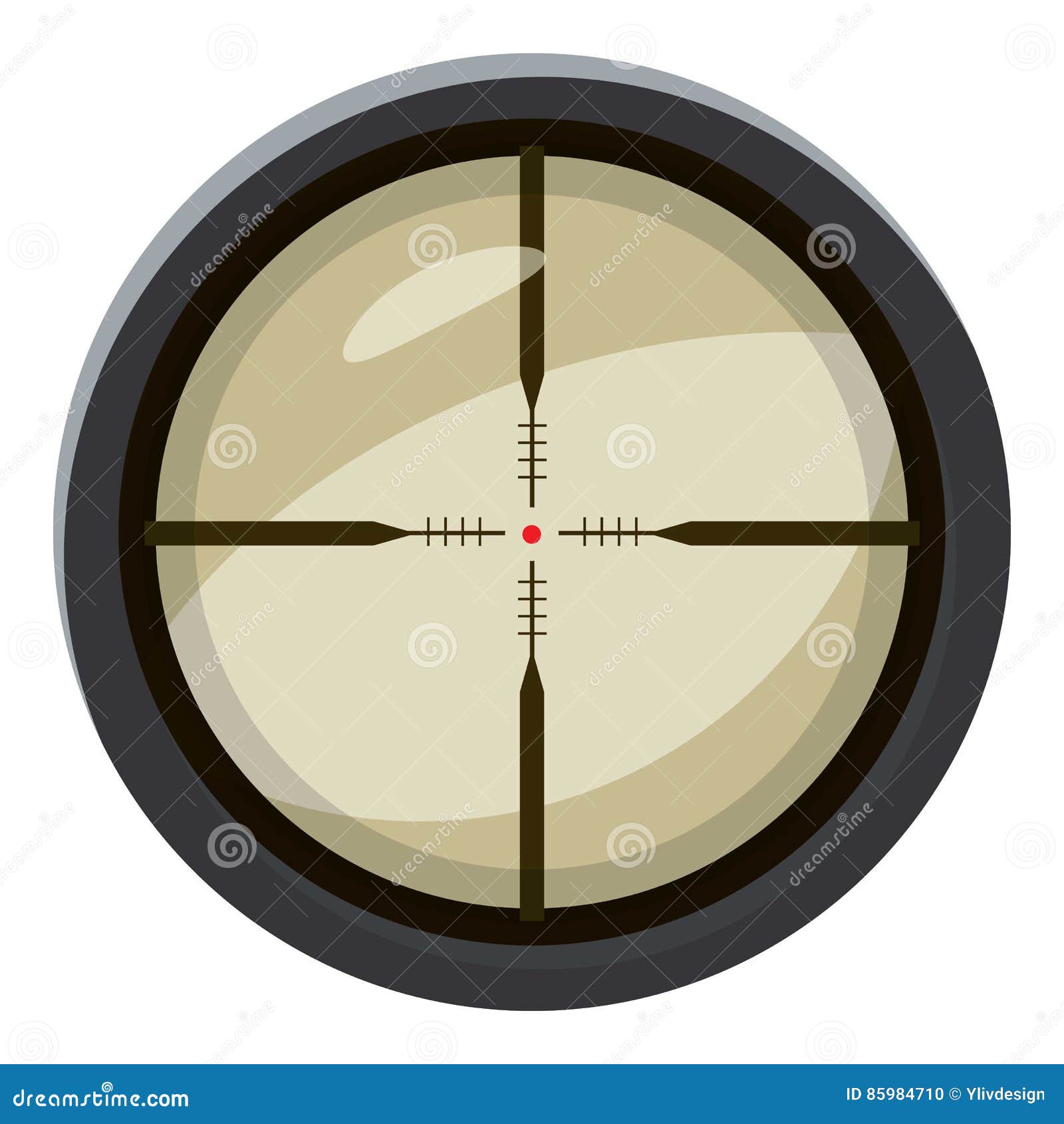 Target icon, cartoon style stock vector. Illustration of reflection ...