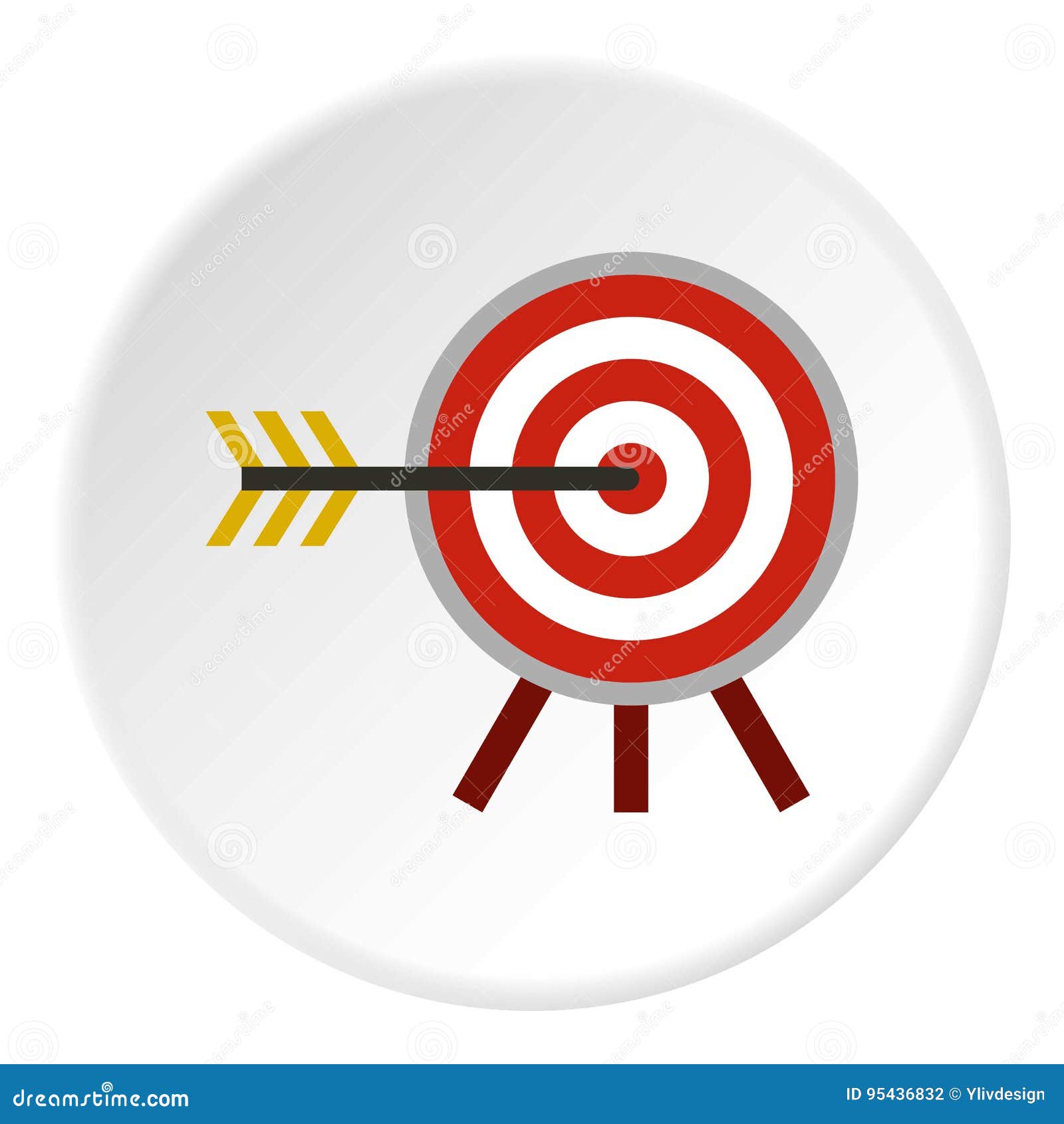 Target icon circle stock vector. Illustration of efficiency - 95436832