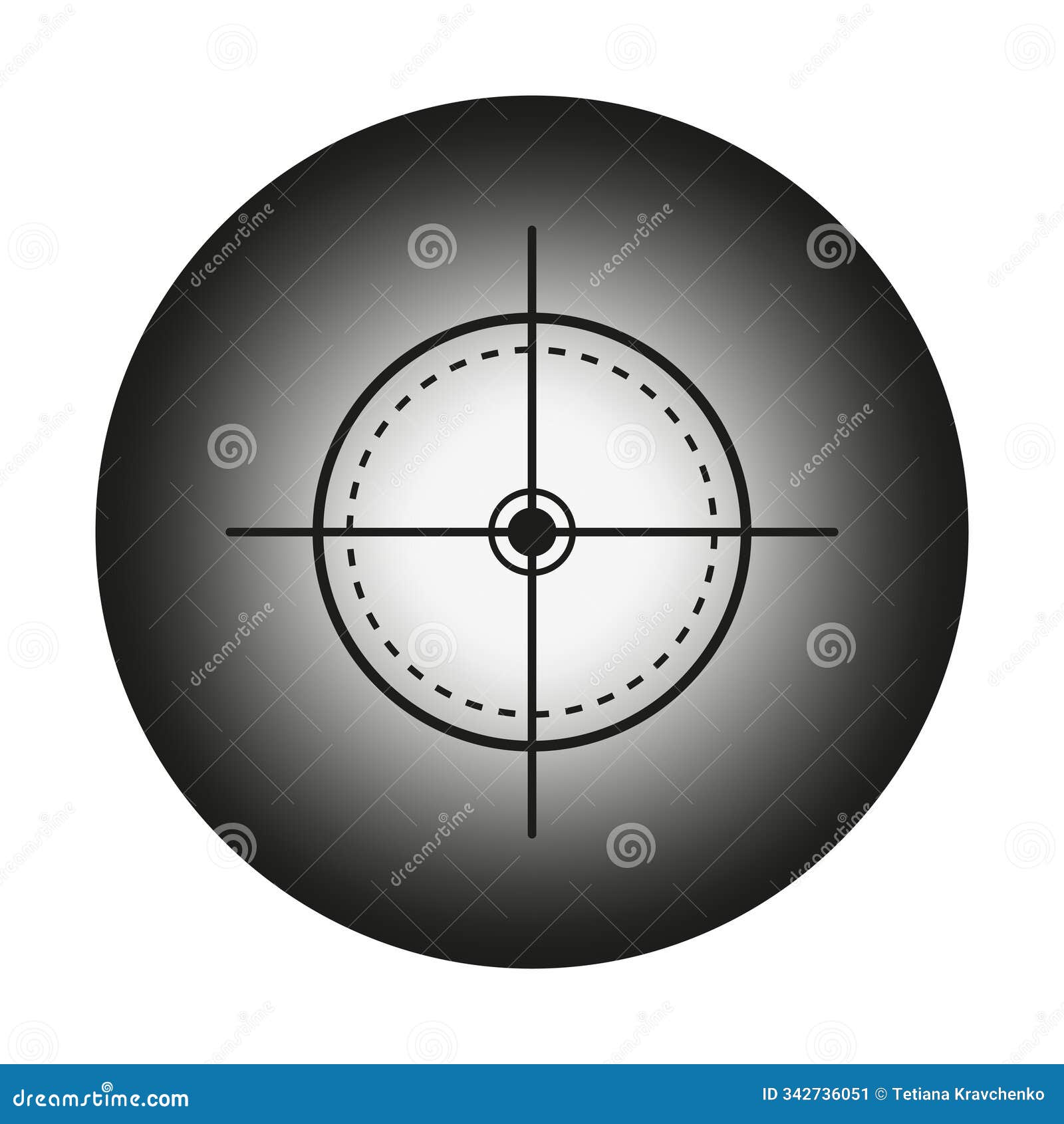 Target Icon. Circular Crosshair Illustration. Focus Element Graphic ...