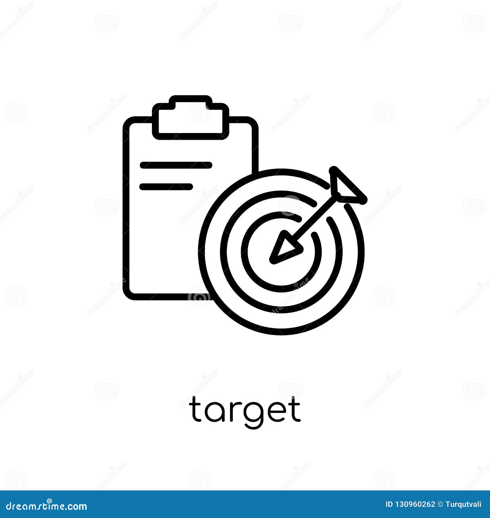 Target Icon from Collection. Stock Vector - Illustration of strategy ...