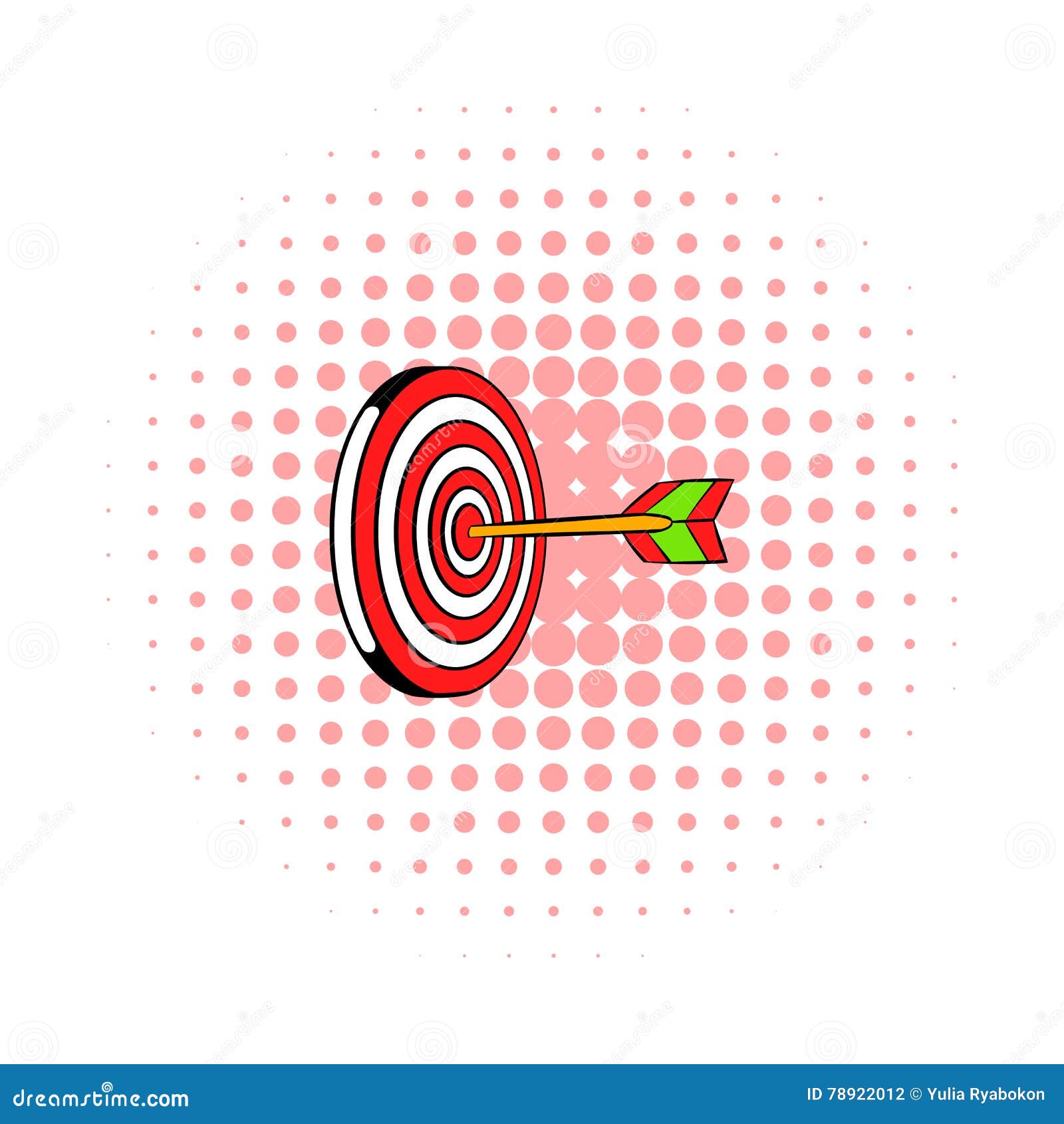Target icon, comics style stock vector. Illustration of excellence ...