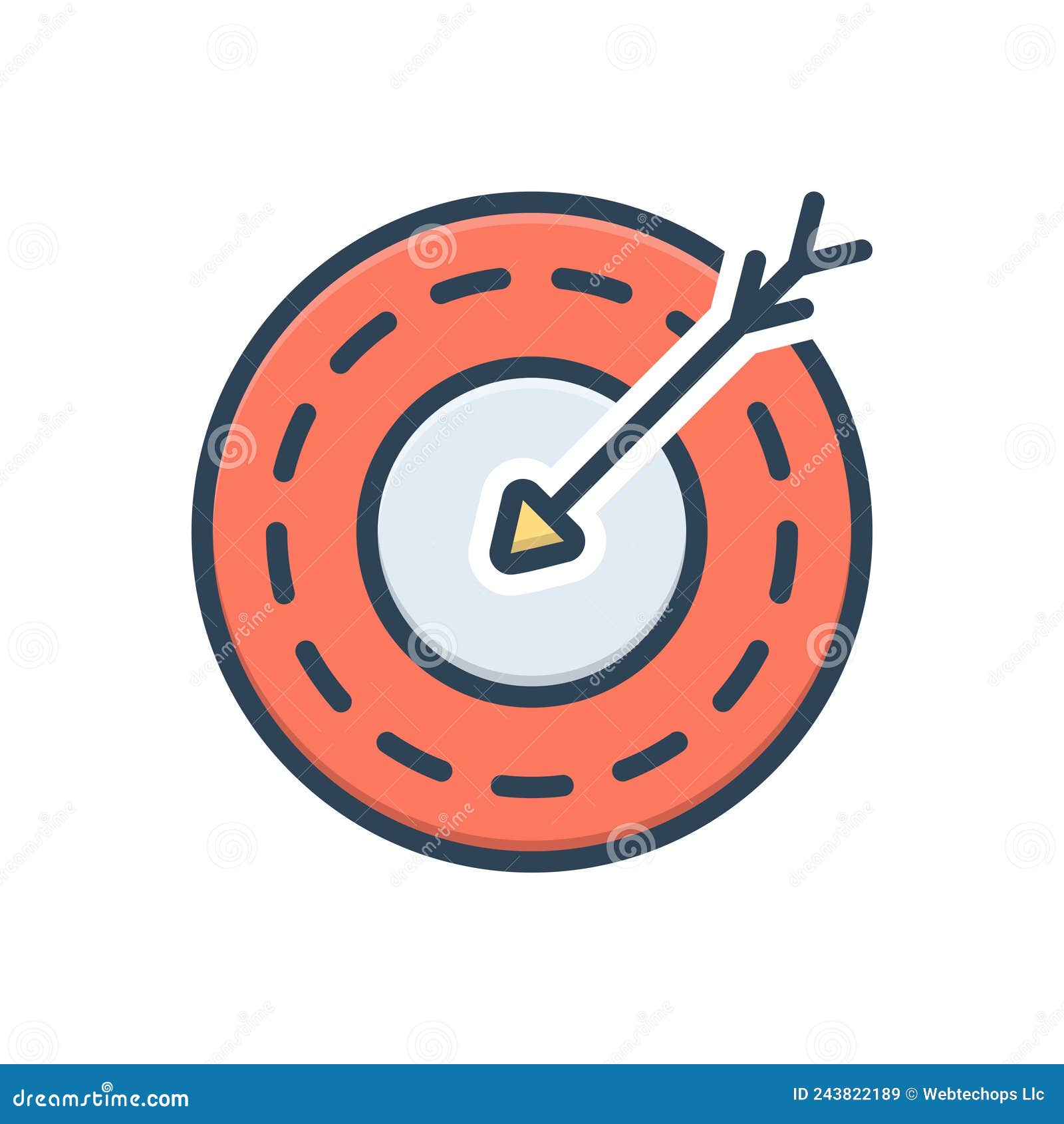 Color Illustration Icon for Target, Ambition and Object Stock ...