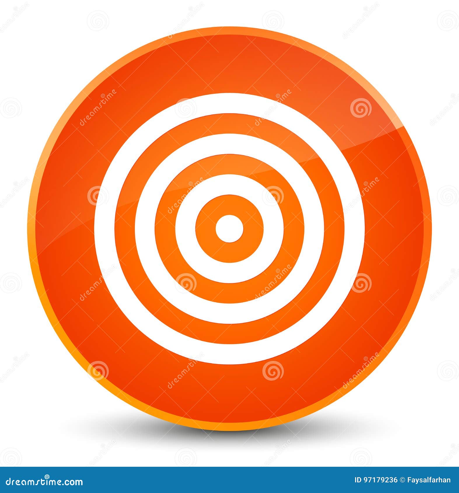 Target Icon Elegant Orange Round Button Stock Illustration ...