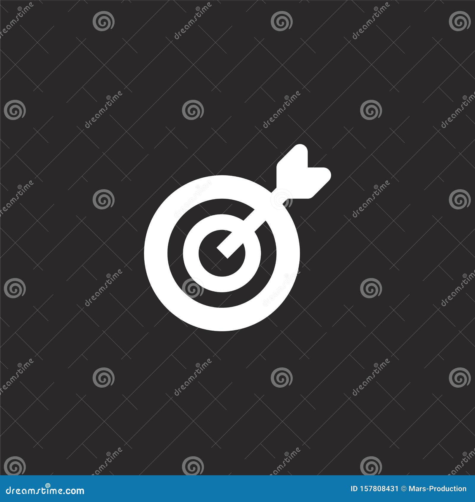 Target Icon. Filled Target Icon for Website Design and Mobile, App ...