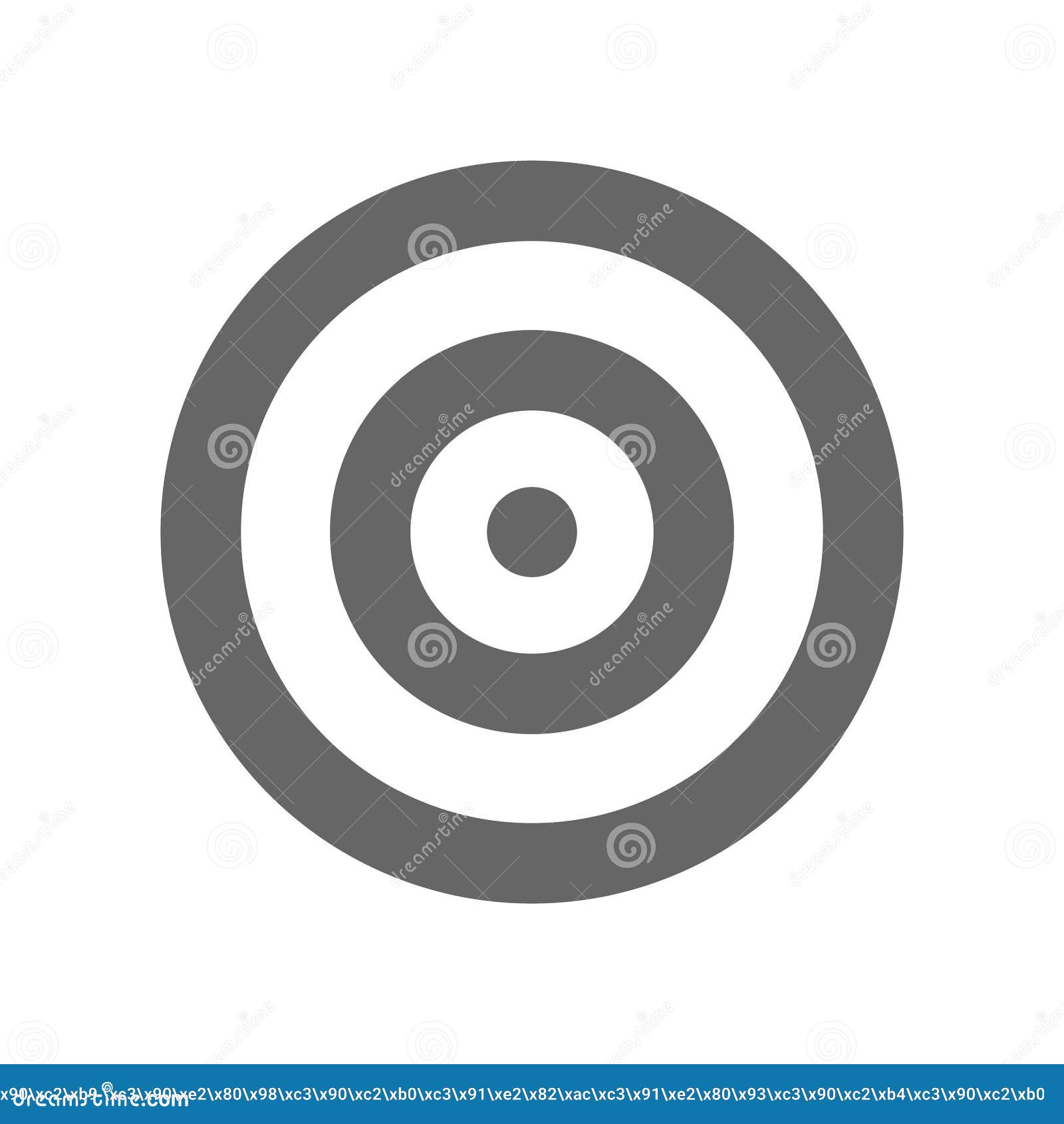 Target Icon. Flat Black Aim Symbol Vector Illustration Isolated on ...