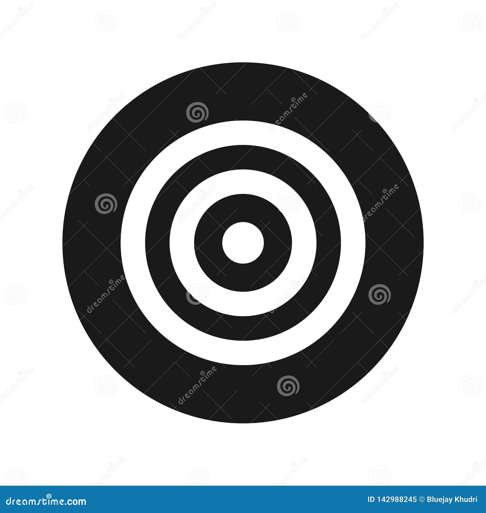 Target Icon Flat Black Round Button Vector Illustration Stock Vector ...