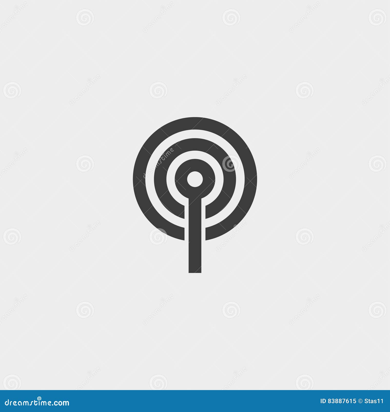 Target Icon in a Flat Design in Black Color. Vector Illustration Eps10 ...