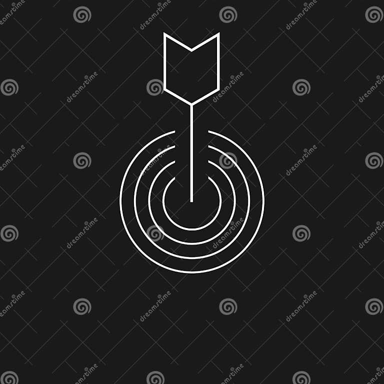 Target Icon Flat Design on Black. Vector EPS10 Stock Vector ...