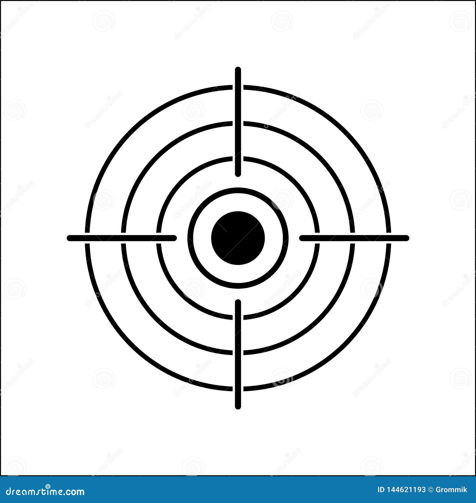 Target or Target Icon. Flat Design Stock Vector - Illustration of idea ...