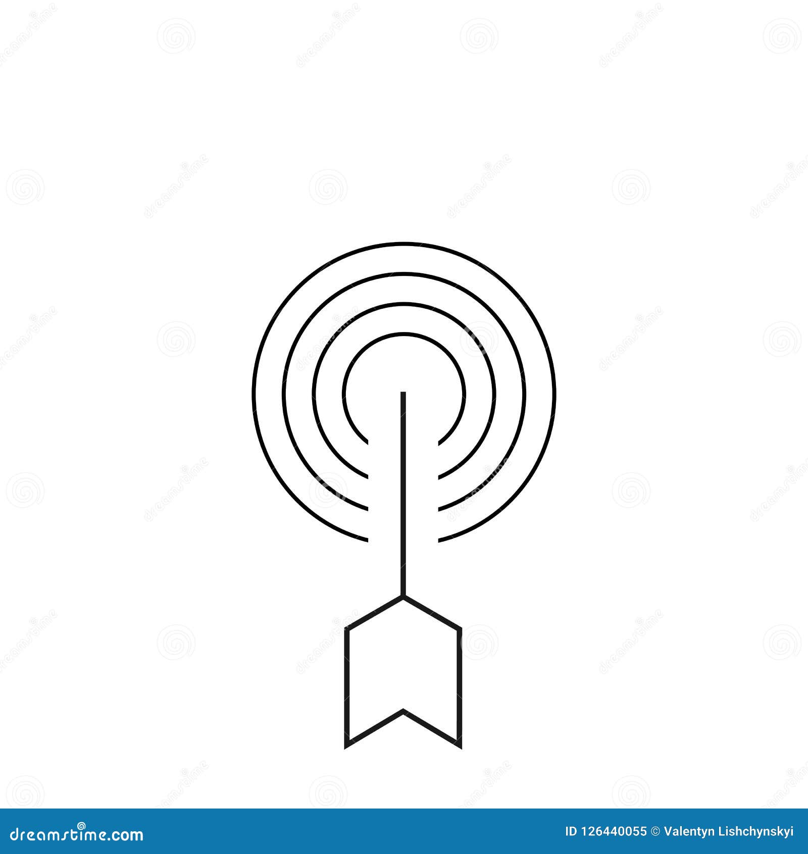 Target Icon Flat Design on White. Vector EPS10 Stock Vector ...