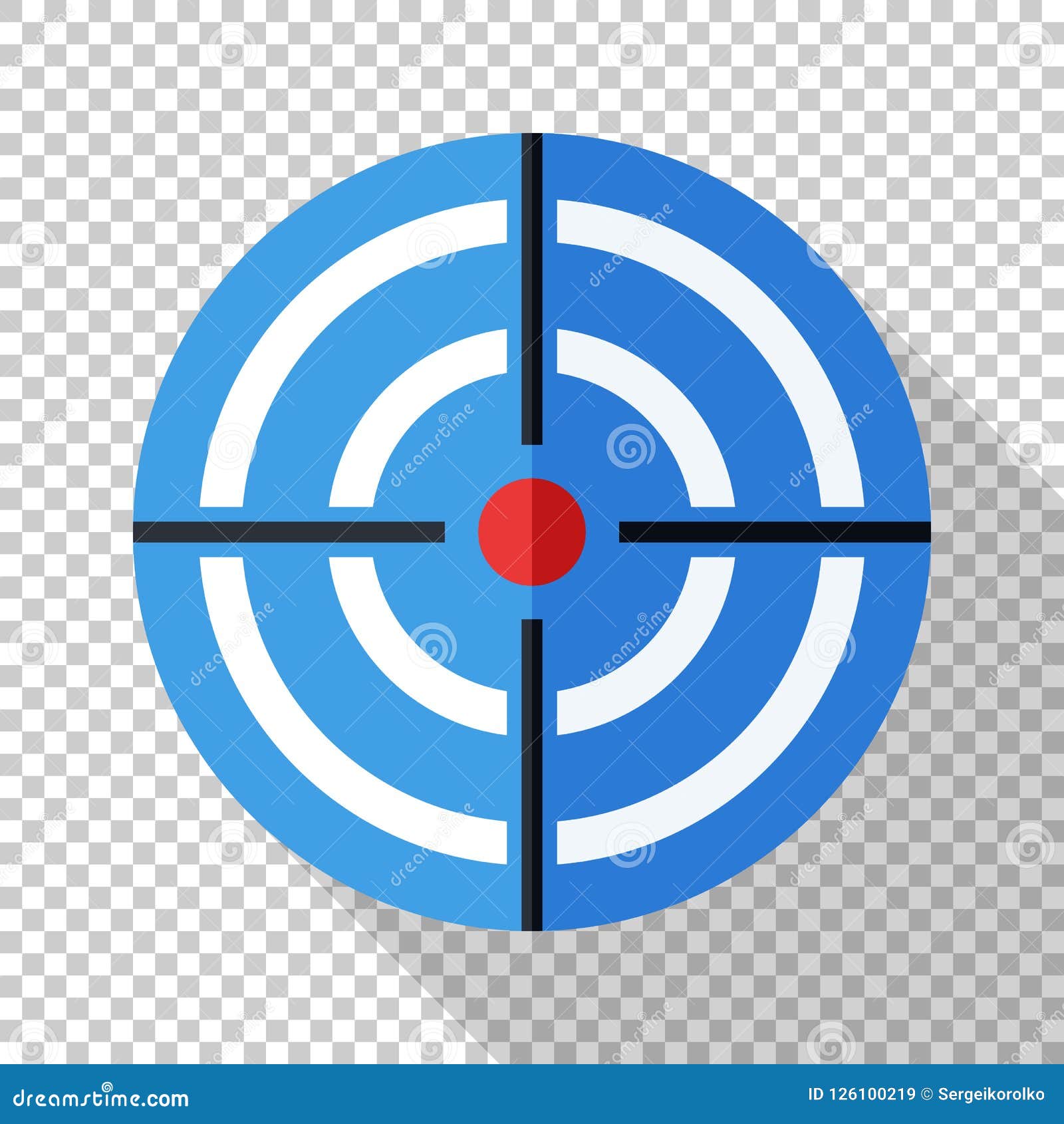 Target Icon in Flat Style on Transparent Background Stock Vector ...