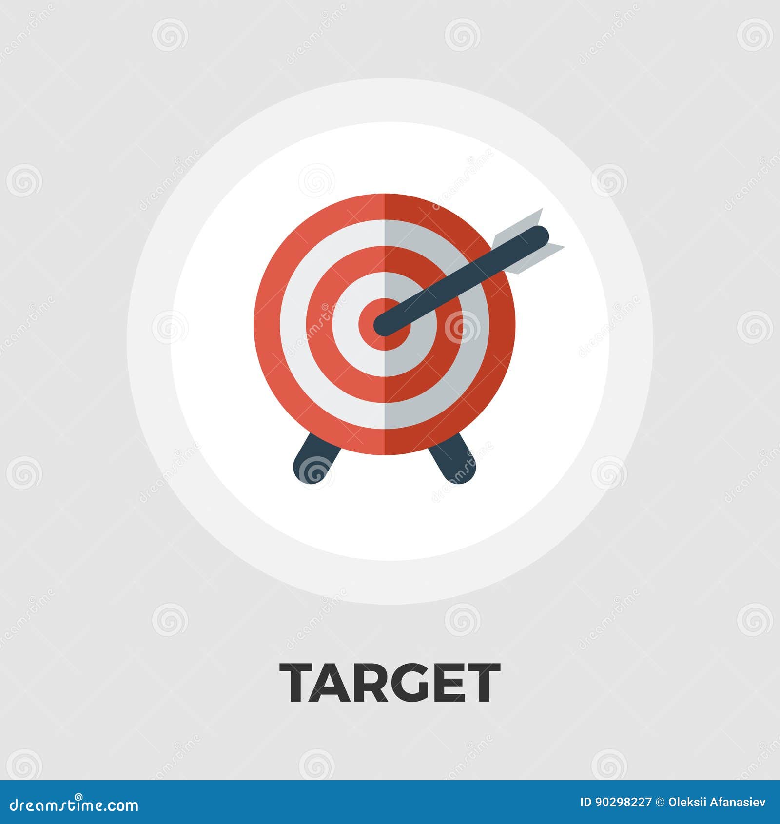 Target icon flat stock vector. Illustration of competition - 90298227
