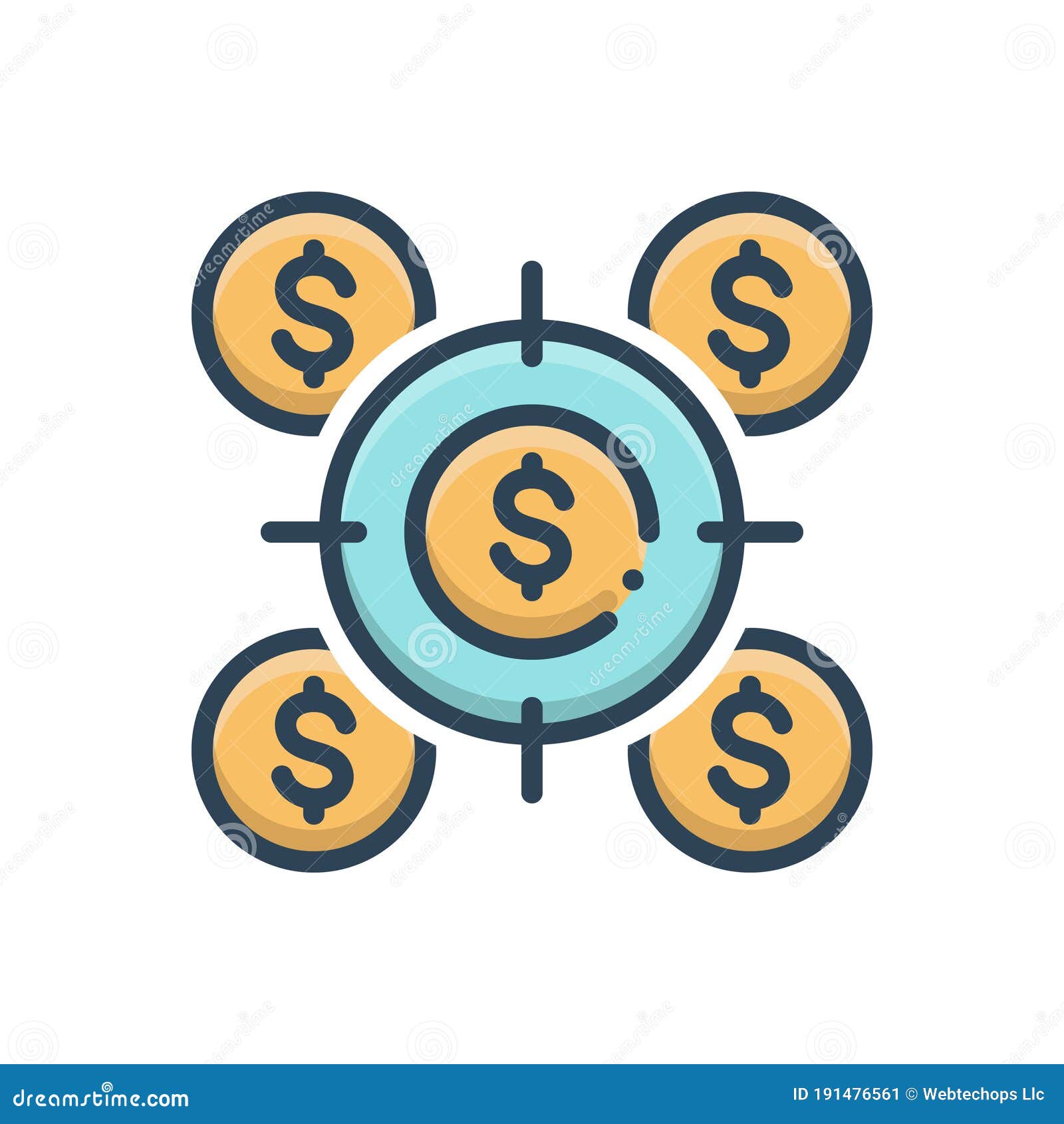 Color Illustration Icon for Target, Goal and Destination Stock ...