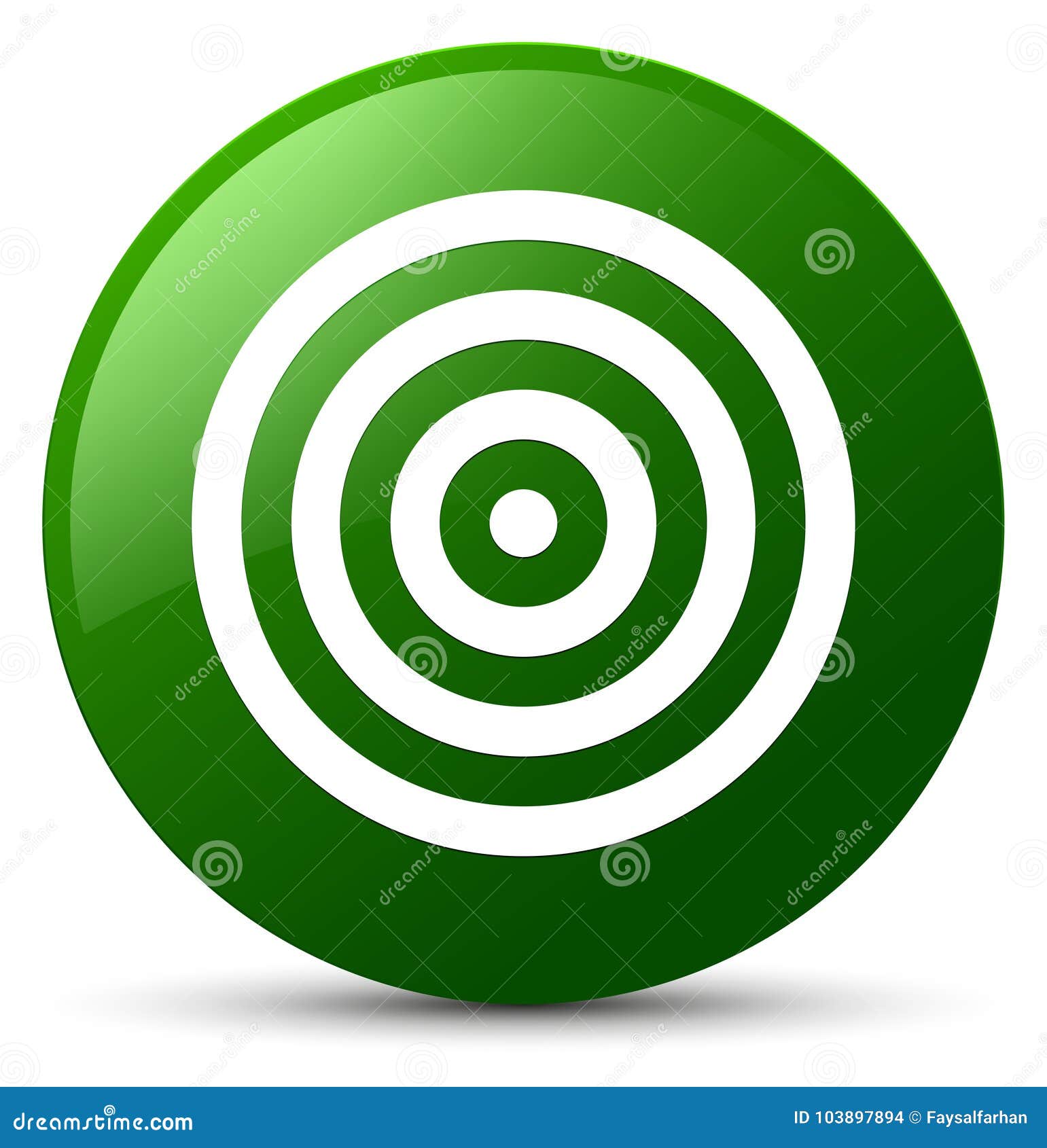 Target Icon Green Round Button Stock Illustration - Illustration of ...