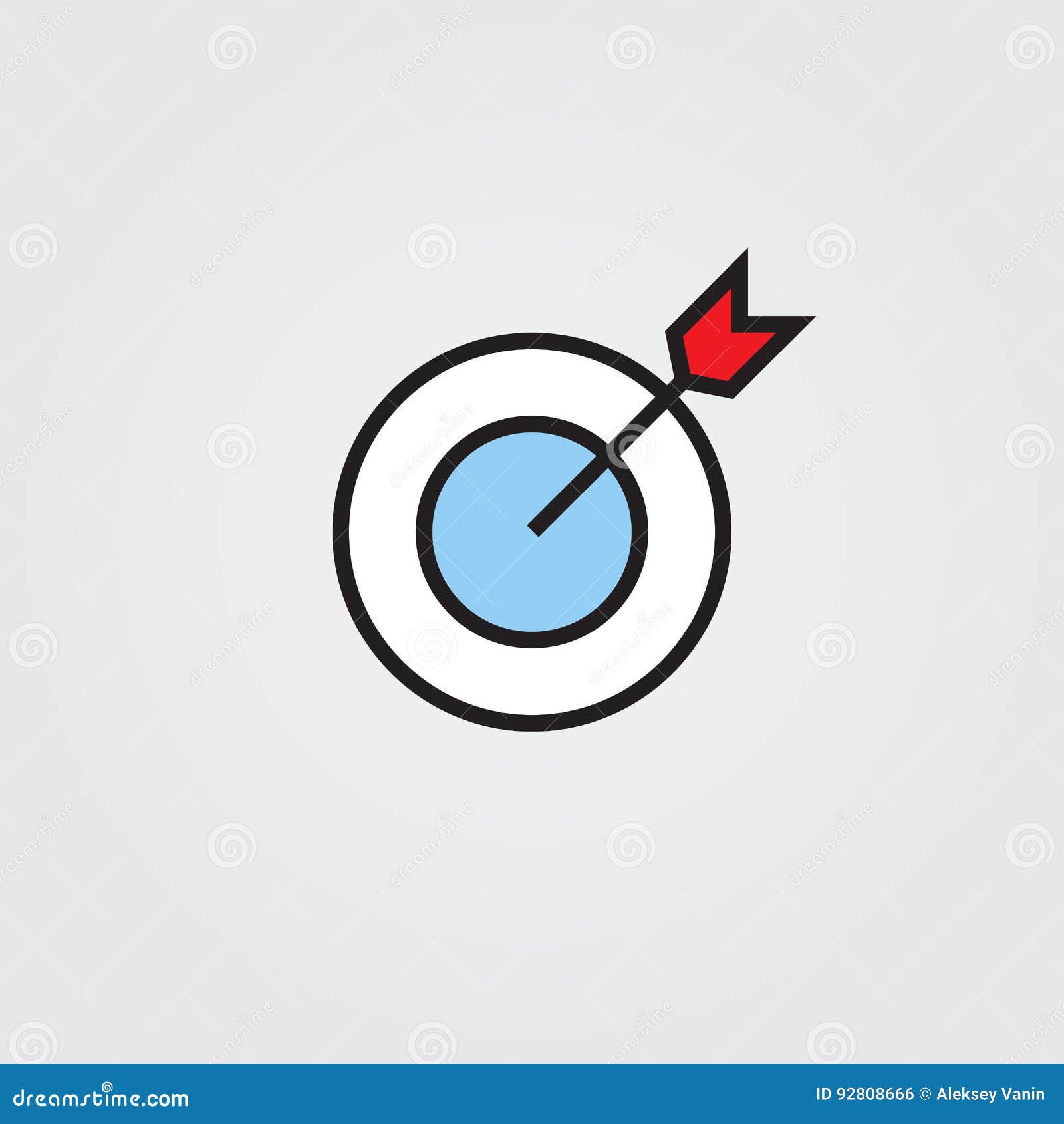 Target Icon. Illustration on White Background for Graphic and Web ...