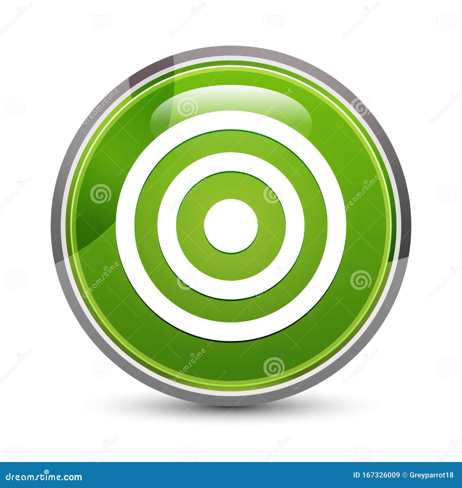 Target Icon Elegant Green Round Button Vector Illustration Stock Vector ...