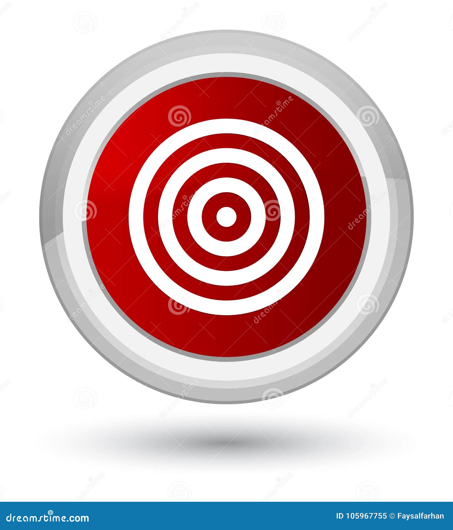 Target Icon Prime Red Round Button Stock Illustration - Illustration of ...
