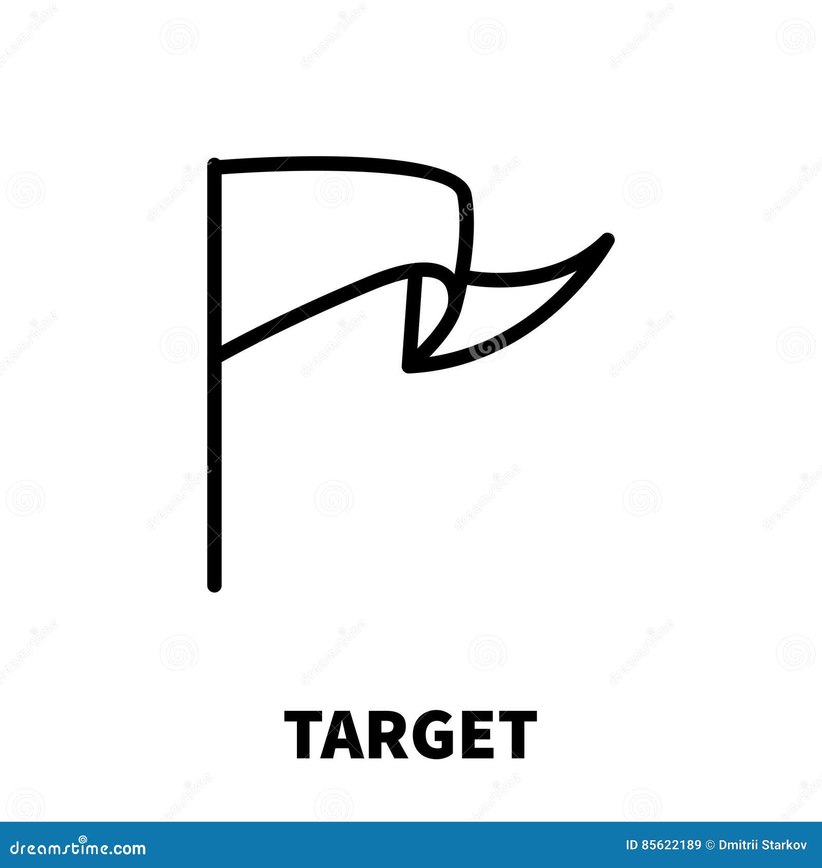 Target Icon or Logo in Modern Line Style. Stock Vector - Illustration ...